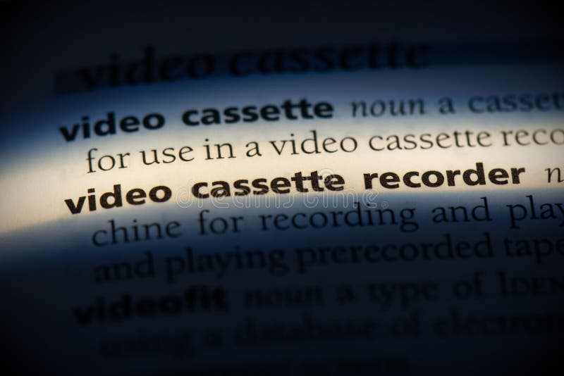 Video cassette recorder stock image. Image of word, english - 161393957