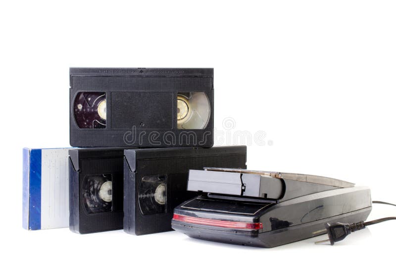 VHS Rewinder and Vhs Video Tape Stock Image - Image of cassette ...