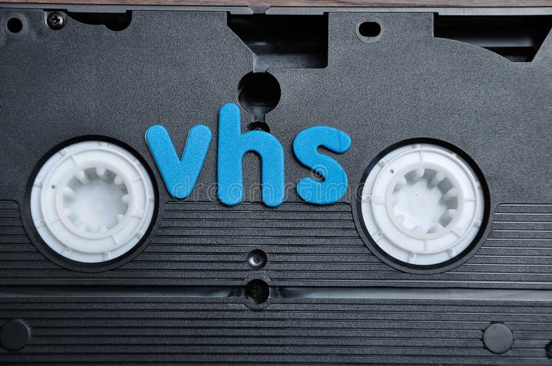 A Video Cassette With The Word VHS Stock Photo - Image of word, reel ...