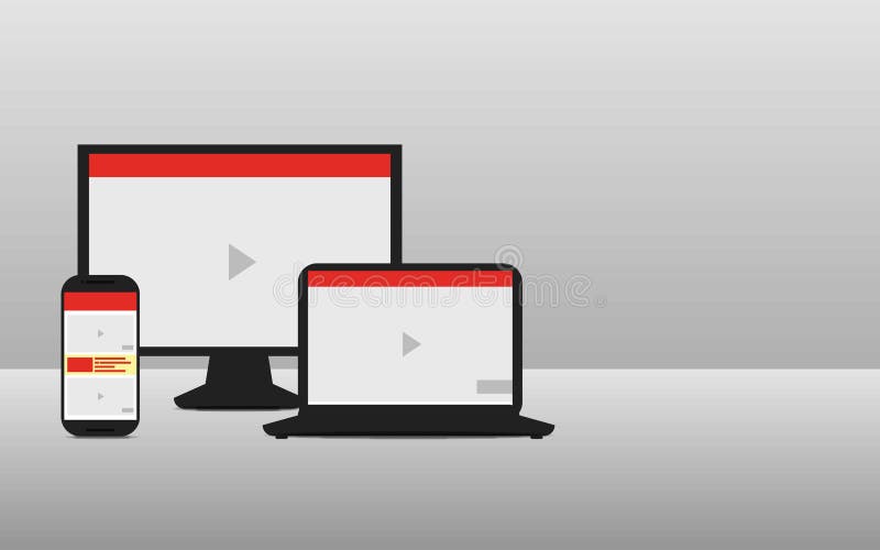 YouTube App Mobile Phone. Social Media, Video Channel Stock ...