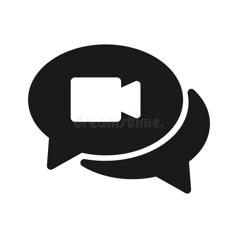 Video Chat Icon. Video Call Message Online Vector Illustration Stock ...