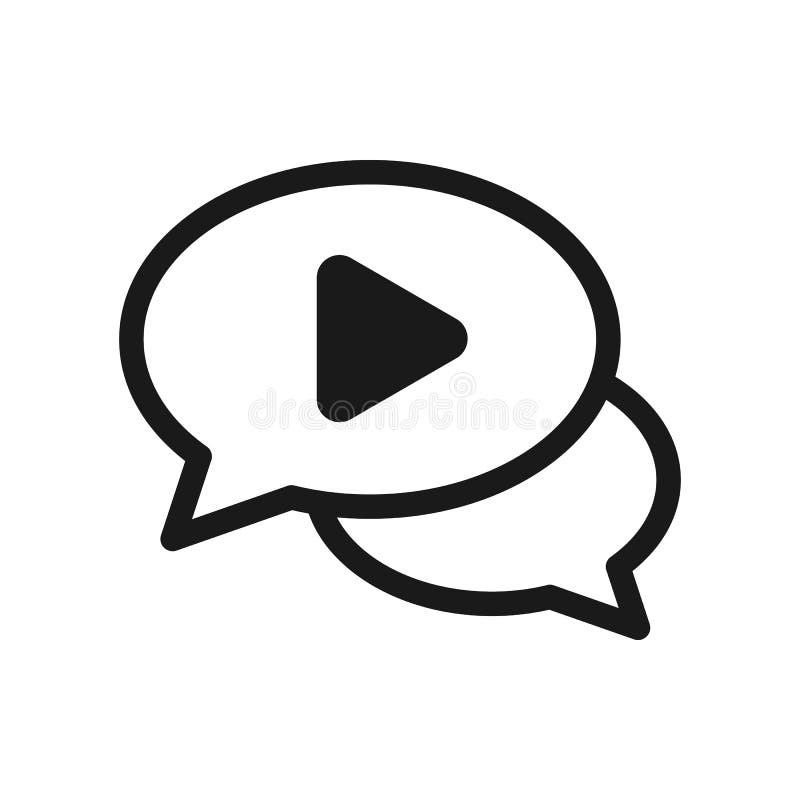 Video Chat Icon. Video Call Message Online Vector Illustration Stock ...