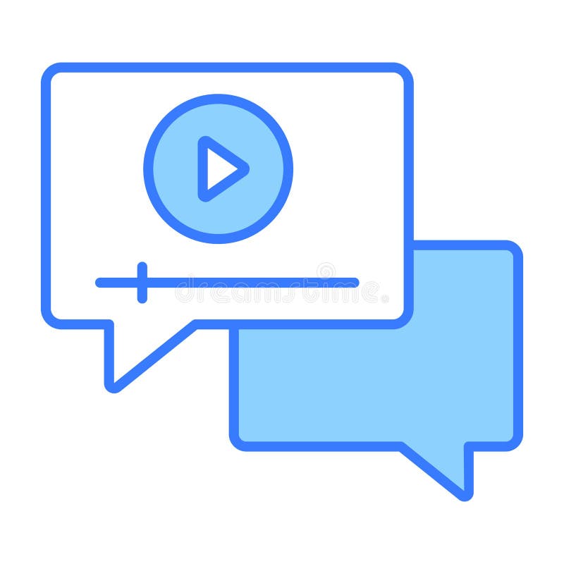 Video Chat Icon Modern Illustration Stock Vector - Illustration of ...