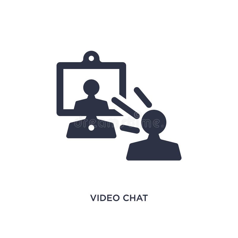 Video Chat Icon On White Background. Simple Element Illustration From ...