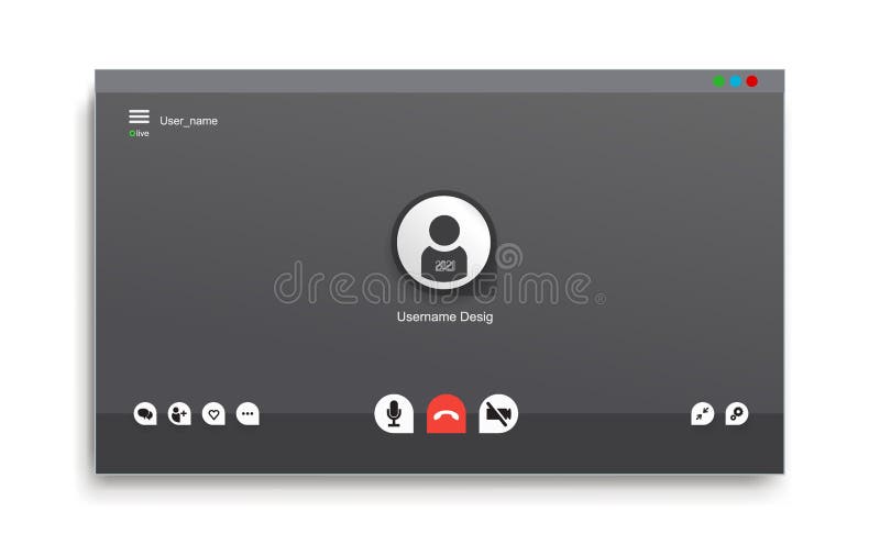 Video Chat Interface Overlay Stock Illustrations – 587 Video Chat ...