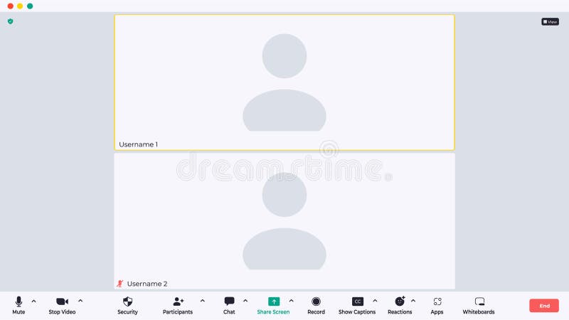 Video Chat User Interface, Video Calls Window Overlay. UI UX Design ...