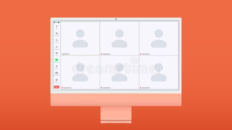 Video Chat User Interface, Concept of Social Remote Media, Video Calls ...