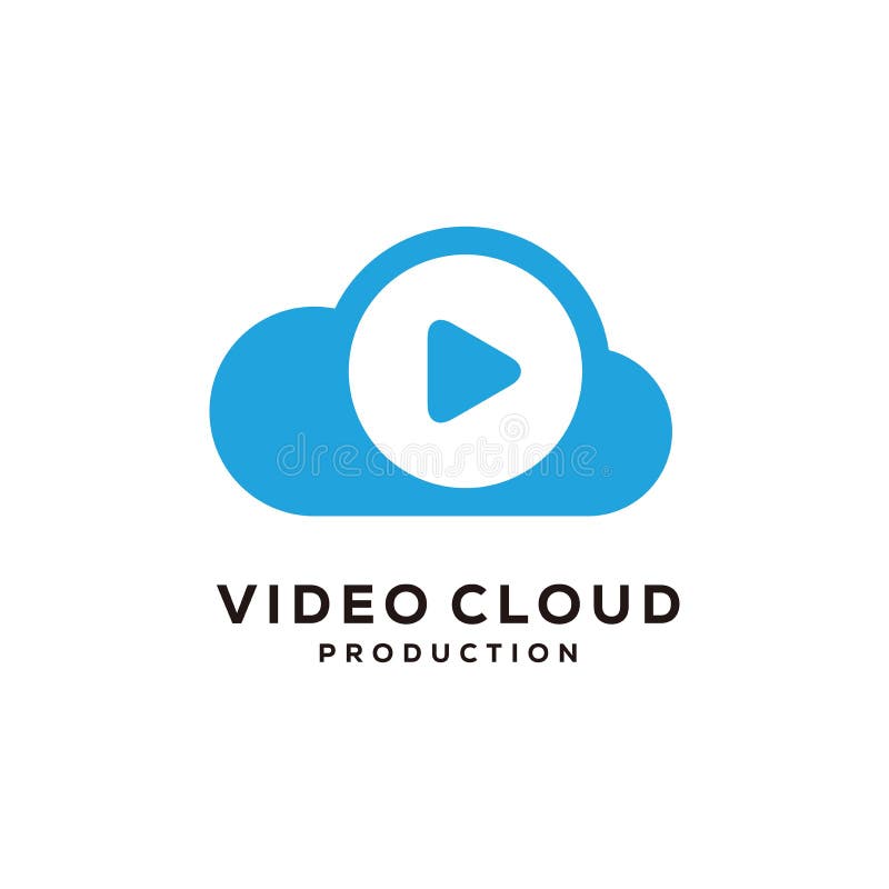Video Cloud Logo Design Template Stock Illustration - Illustration of ...