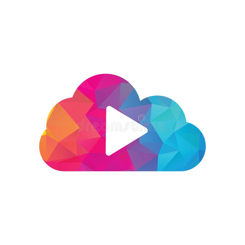 Video Cloud Logo Design Template. Stock Vector - Illustration of player ...