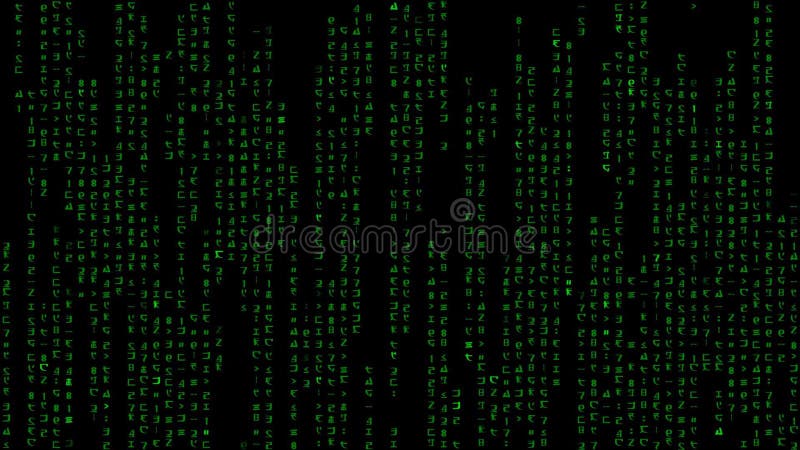 Matrix Green Code Rain Looping Animation Stock Footage - Video of ...