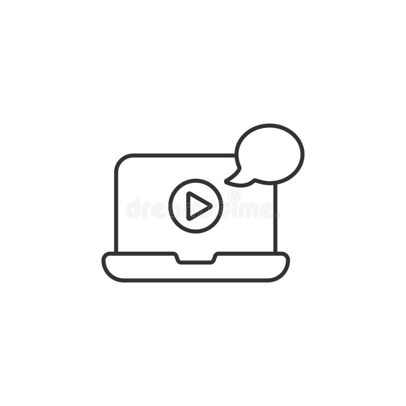 Video Comment Icon. Simple Element Illustration. Video Comment Symbol ...