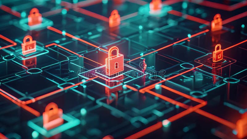 A Computer Screen Displaying a Lock, Indicating Secure Access To ...