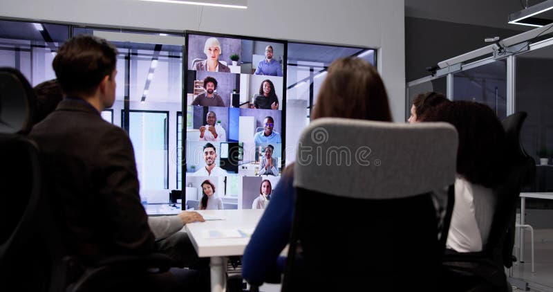 Video Conference Business Meeting Call Stock Photo - Image of african ...