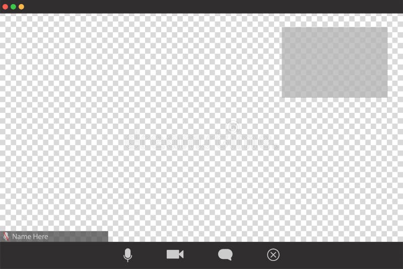 Video Conference Call Interface Vector Template. Online Communication ...