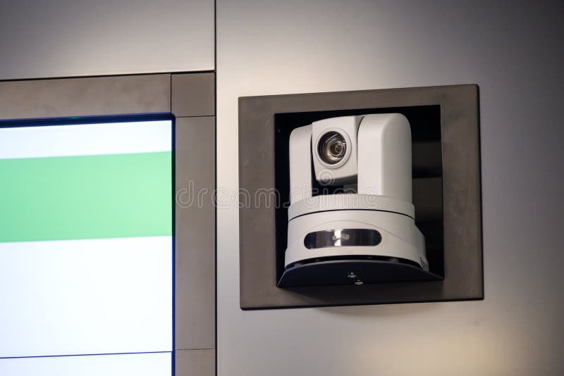 Video Conference Camera at the Meeting Hall Stock Image - Image of ...