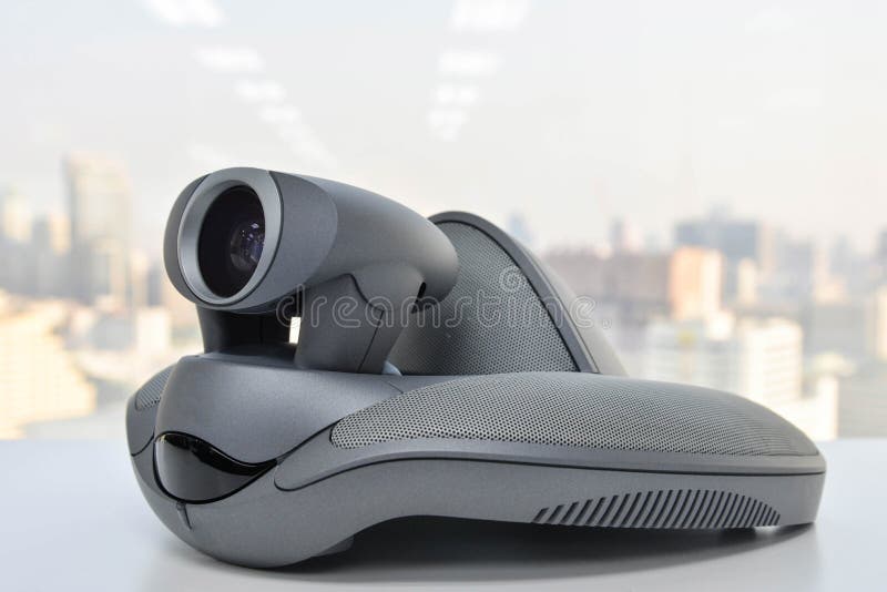 Video Conference Device - Camera Stock Photo - Image of home, lens ...