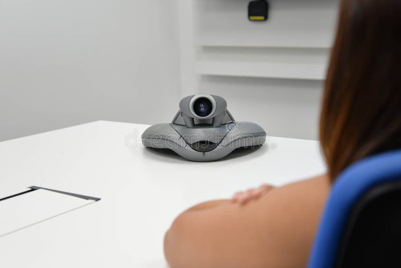 Video Conference Device stock image. Image of microphone - 68246449