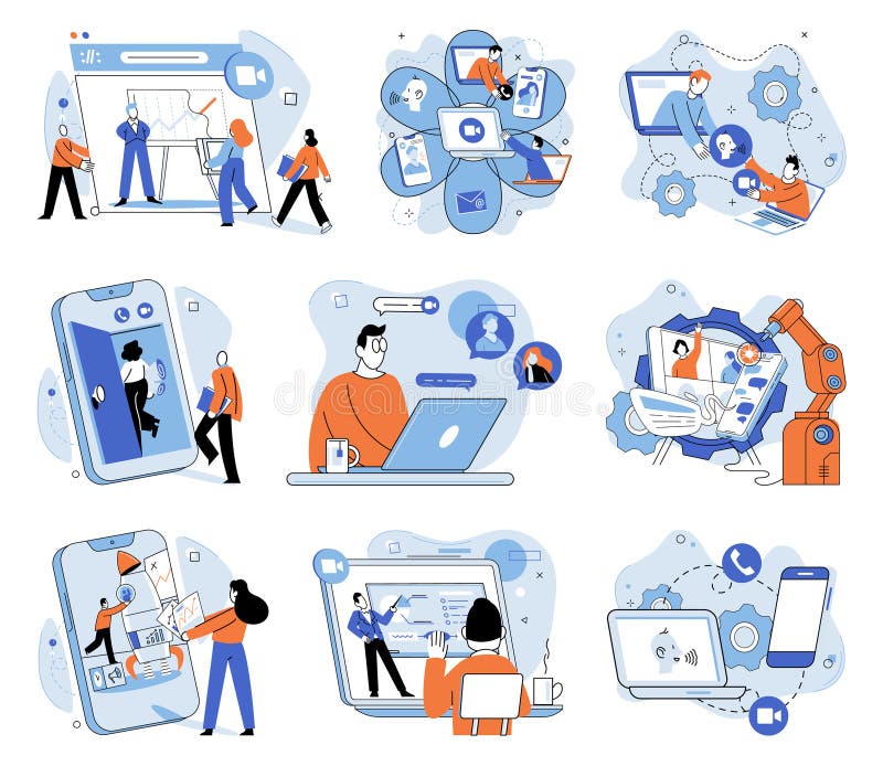 Video Conference. a Digital Connection Facilitates Seamless ...