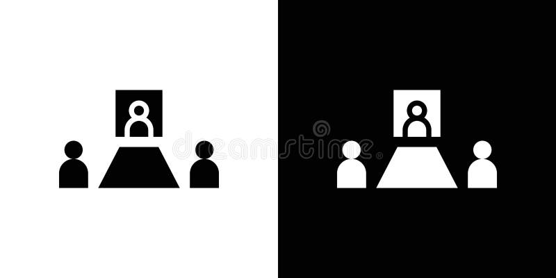 Video Conference Icon Logo Set Vector Stock Vector - Illustration of ...