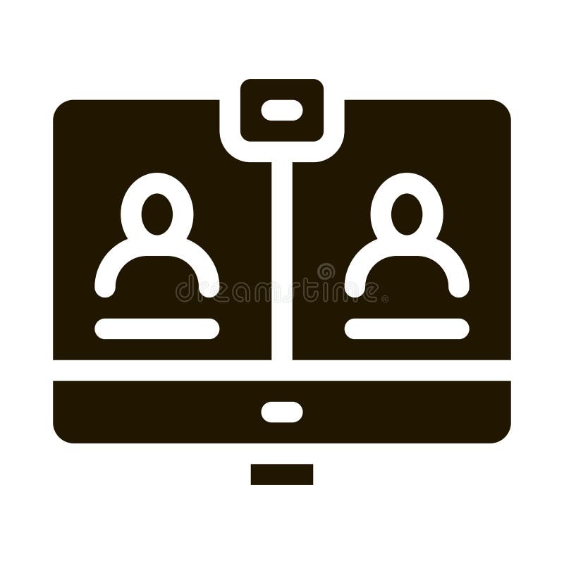 Video Conference Icon Vector Glyph Illustration Stock Vector ...