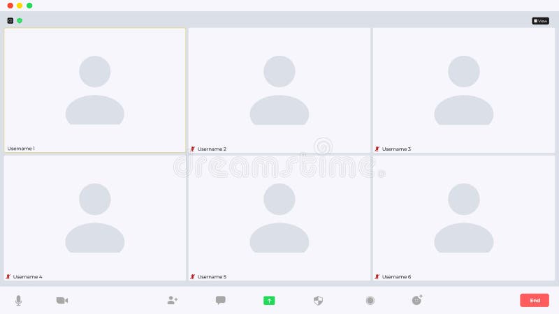 Video Conference. Icon with Video Conference. Web Meeting Stock Vector ...