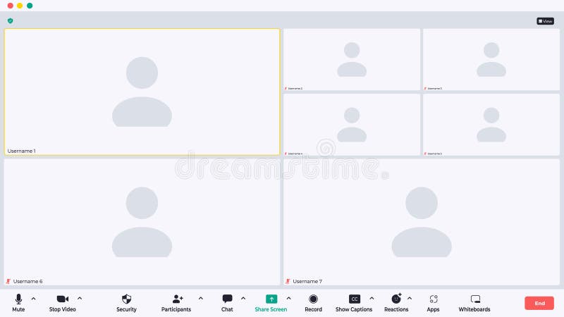 Video Conference Interface. Ui Design Concept. Modern Technology Device ...