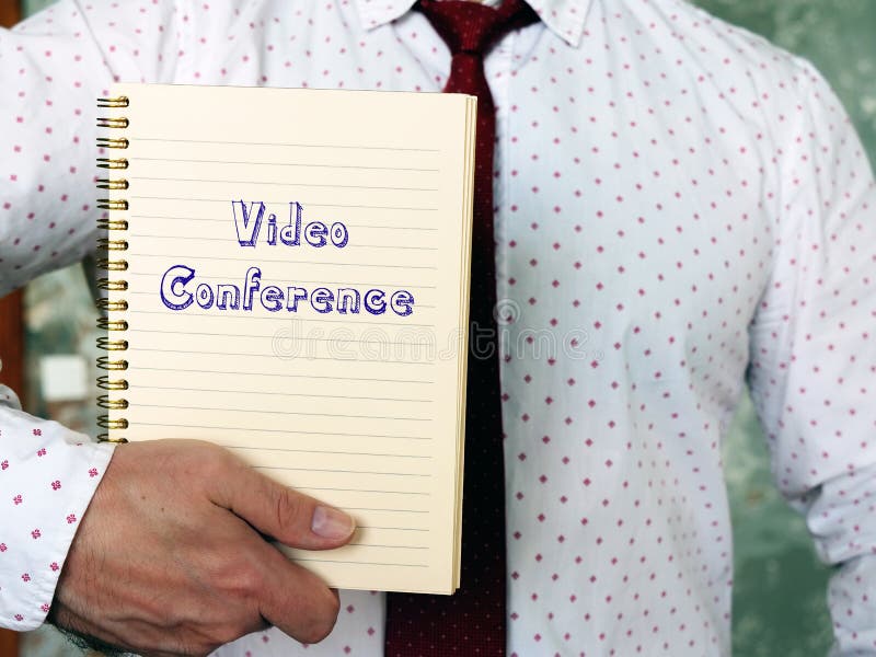Video Conference Sign on the Page Stock Image - Image of future, lesson ...