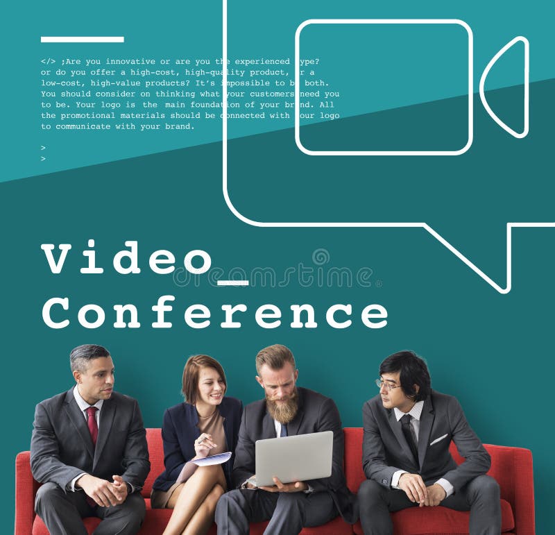 Video Conference Telecommunication Work Concept Stock Image - Image of ...