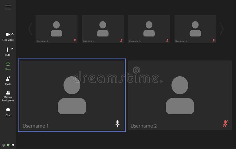 Video Conference Interface Stock Illustrations – 6,728 Video Conference ...