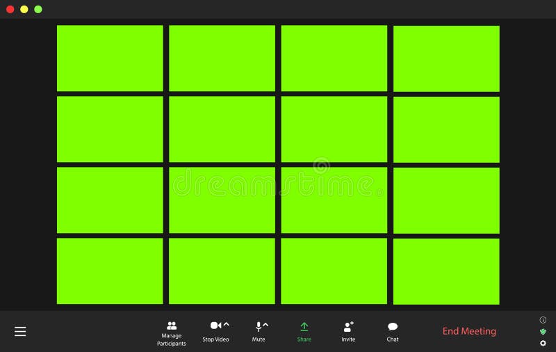 Video Conference User Interface. Video Call Window Overlay Stock Vector ...