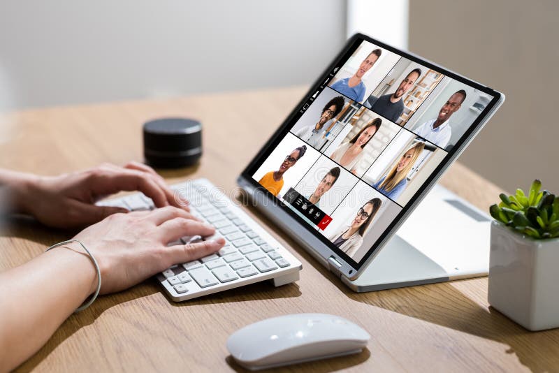 Video Conference Webinar Online Call Meeting Stock Photo - Image of ...