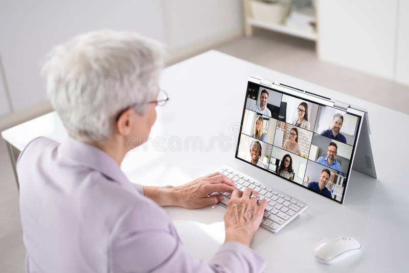 Video Conference Webinar Online Call Meeting Stock Image - Image of ...