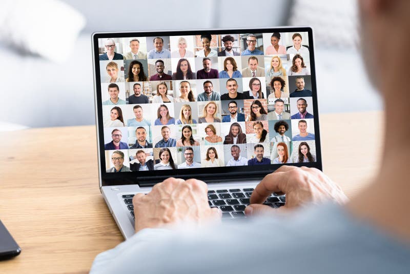 Video Conference Webinar Online Call Meeting Stock Photo - Image of ...