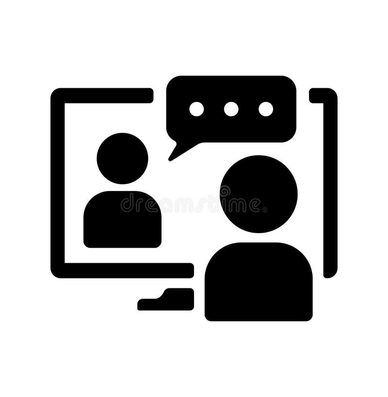 Video Conference , Webinar Vector Icon Illustration Stock Vector ...
