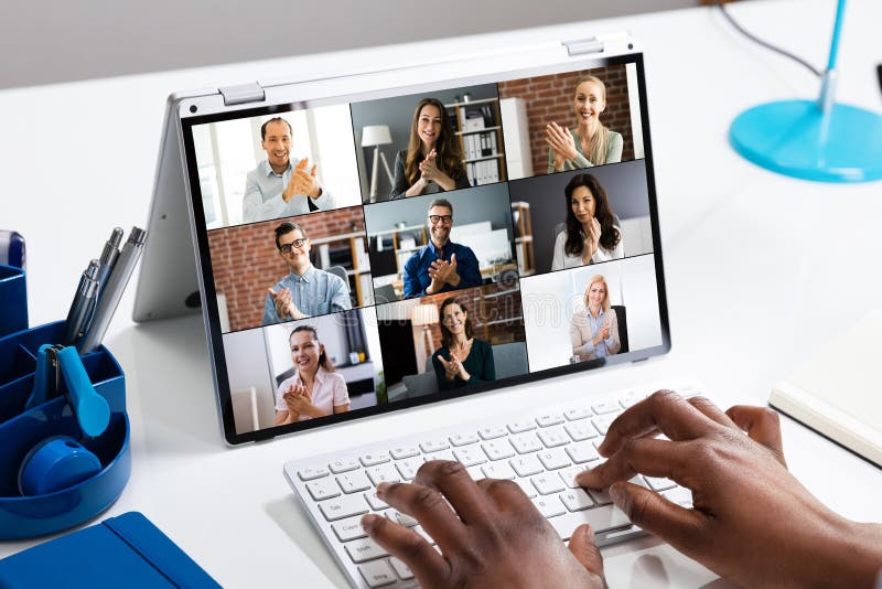 Video Conferencing Call stock image. Image of tablet - 243945087