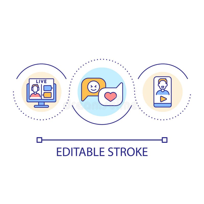 Video Conferencing Platform Loop Concept Icon Stock Vector ...