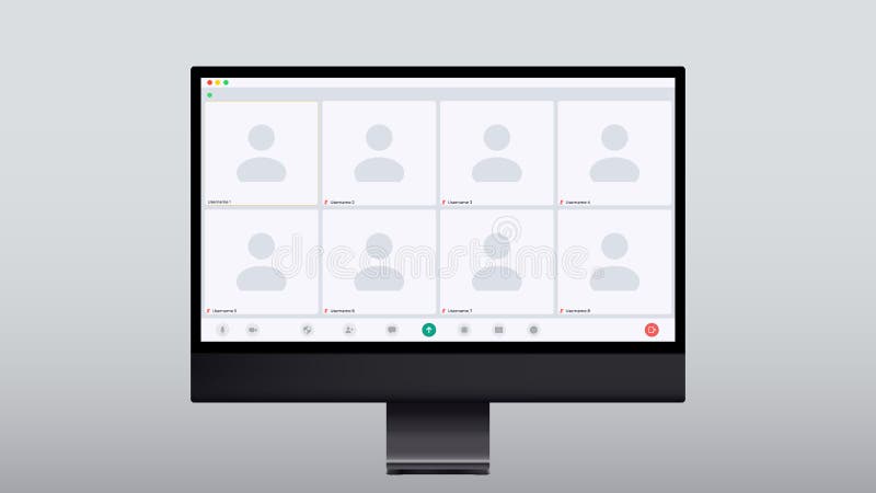 Video Conferencing User Interface. Online Conference Meeting. Stock ...