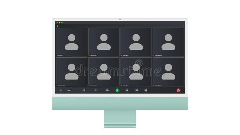 Video Conferencing User Interface. Video Conference Icon. Digital ...