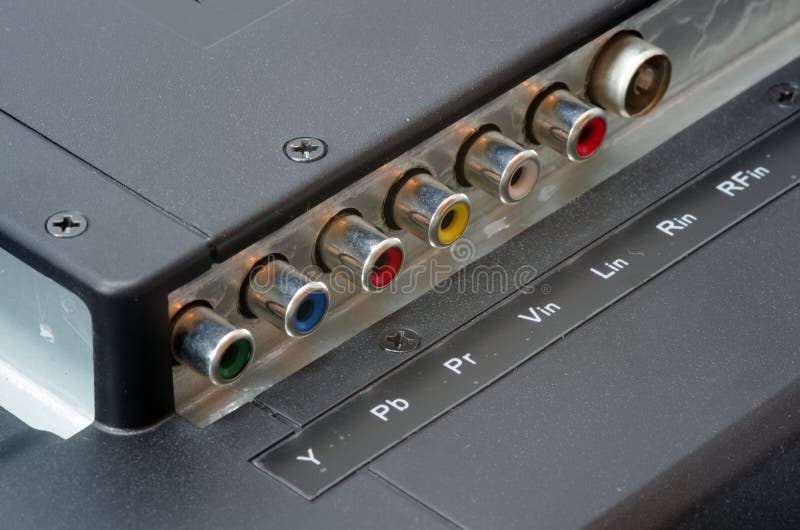 Input And Output Connectors TV Panel Stock Photo - Image of selective ...