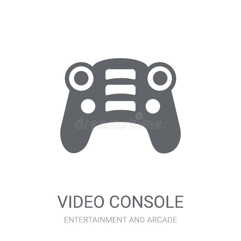 Game Console Icon Vector Sign and Symbol Isolated on White Background ...
