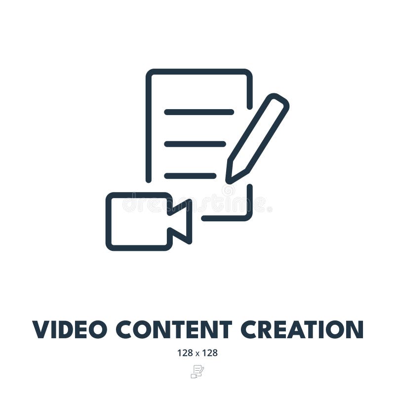 Video Content Creation Icon. Videography, Filmmaking, Cinematography ...