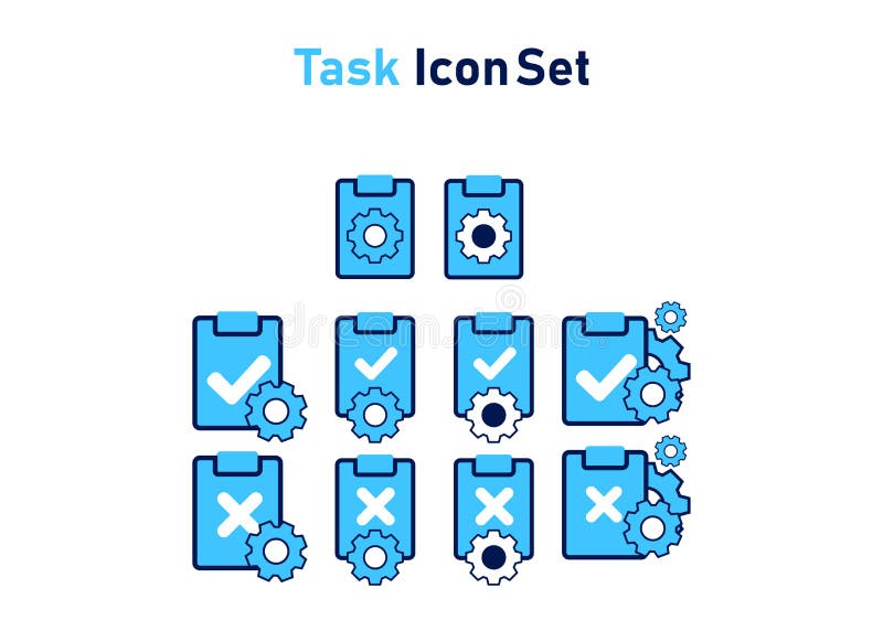 Setting Icon. Setting with Task Symbol. Concept of Task Management ...