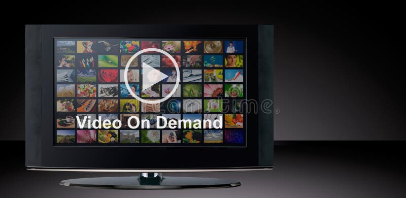 Video on Demand VOD Service on TV. Stock Image - Image of broadcast ...
