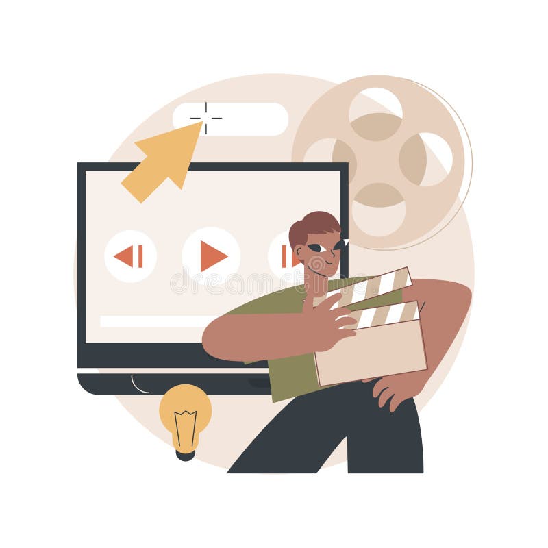 Video Design Abstract Concept Vector Illustration. Stock Vector ...