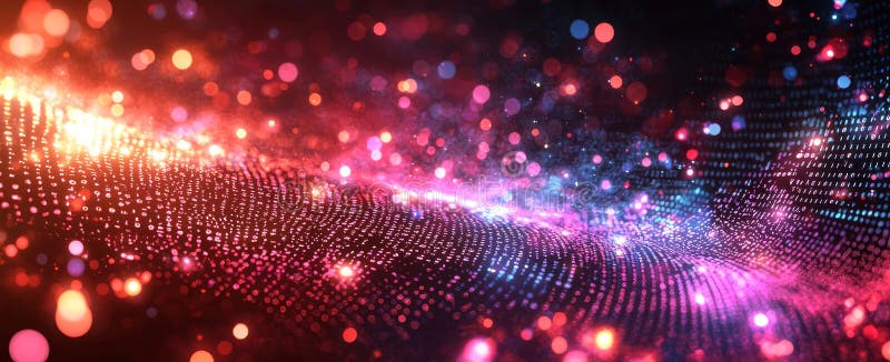 A Video Display with an Abstract Purple Pixel Texture. a TV Pattern ...