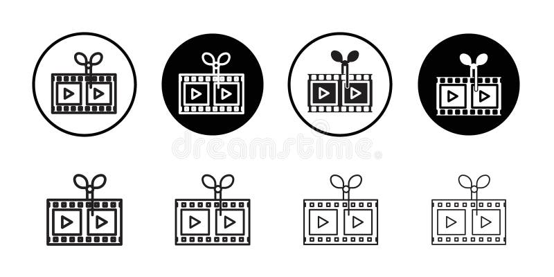 Video Editing Icon Isolated Flat Vector in Outline Stock Vector ...