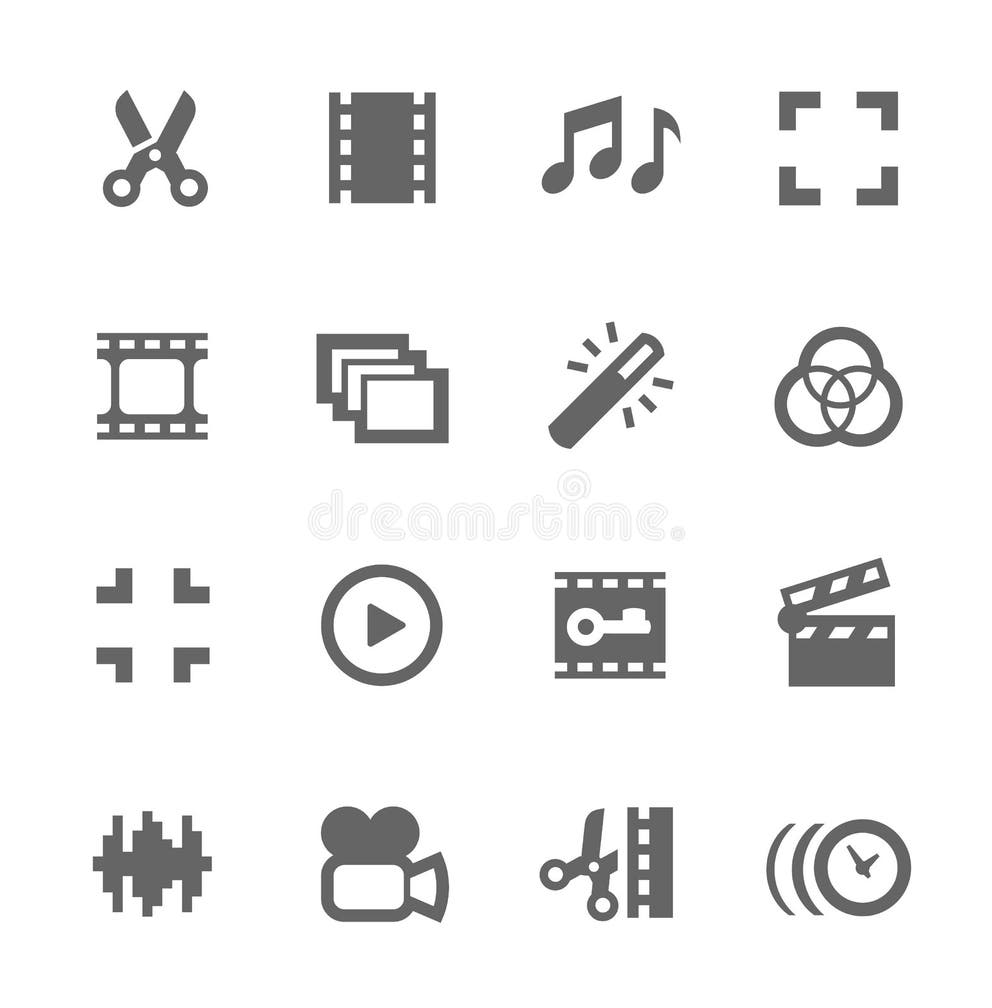 Video Editing Icons Stock Illustrations – 1,177 Video Editing Icons ...