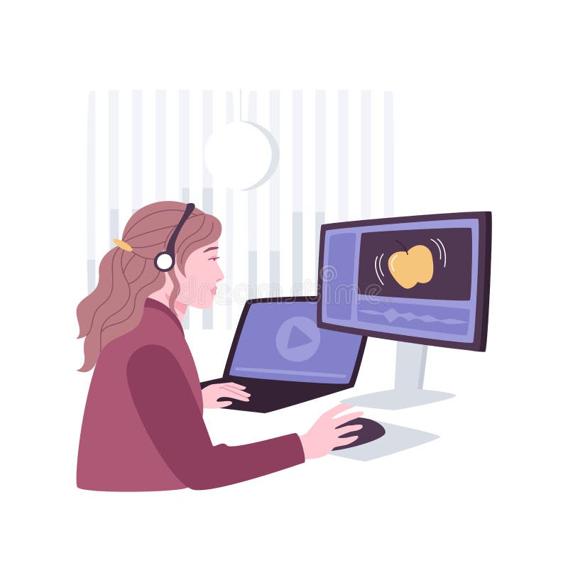 Video Editing Isolated Cartoon Vector Illustrations. Stock Vector ...