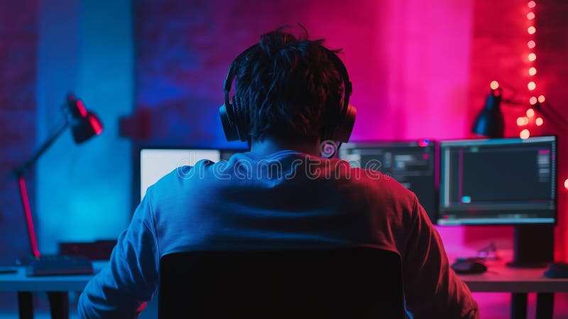 Video Editing with Laptop Professional Editor Adding Special Effects ...