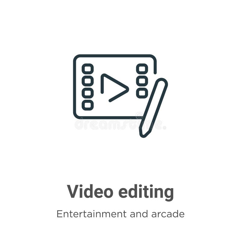 Video Editing Icon in Filled, Thin Line, Outline and Stroke Style ...